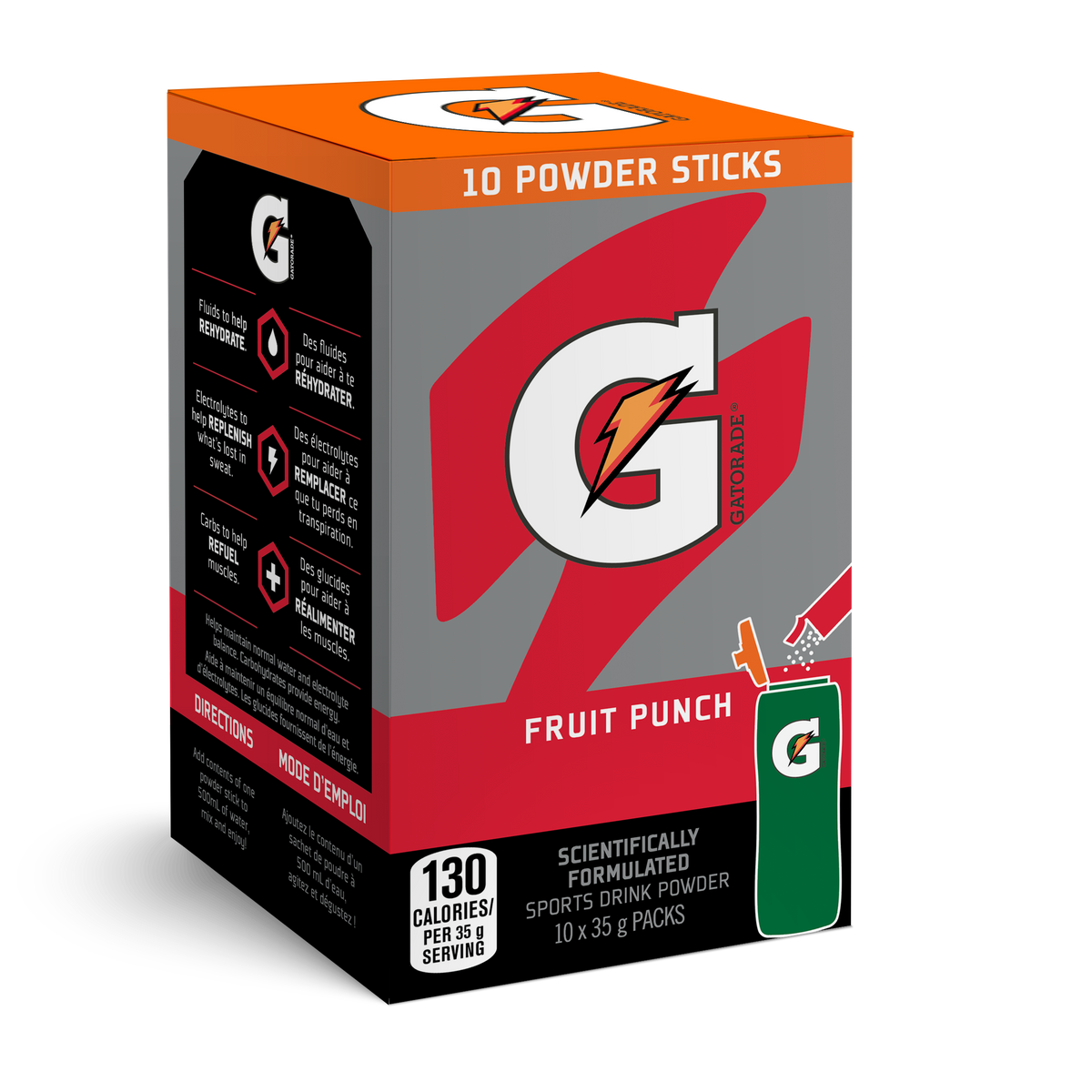 G Powders Sticks Fruit Punch | Gatorade Canada